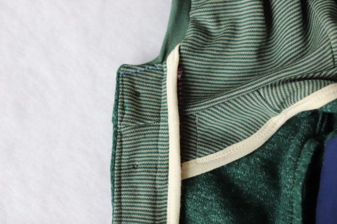 Zip-In Winterjacke aus Wolle-Hanf-Walk mit Applikationen - Lila wie Liebe