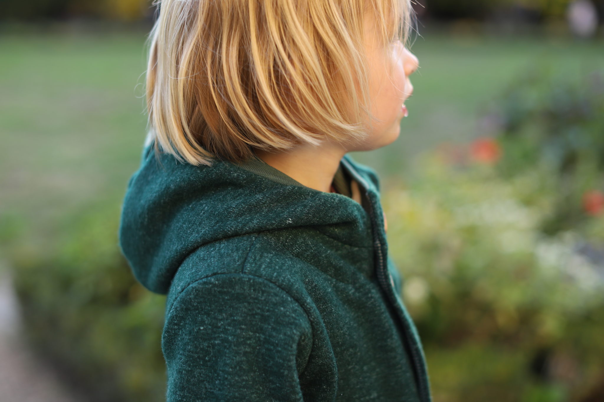 Zip-In Winterjacke aus Wolle-Hanf-Walk mit Applikationen - Lila wie Liebe
